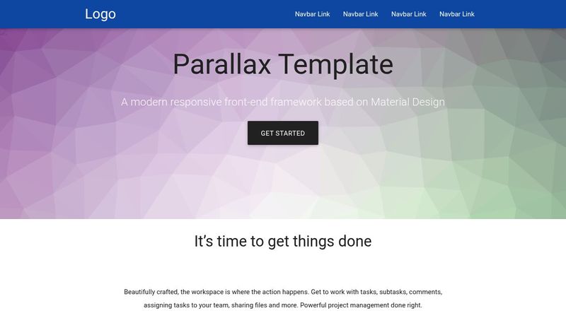 Materialize CSS Template