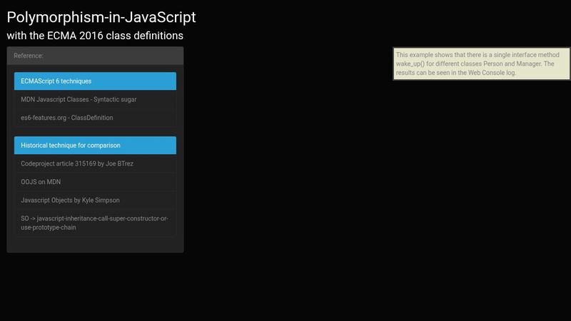 Polymorphism-in-JavaScript w/ ECMA 6 classes