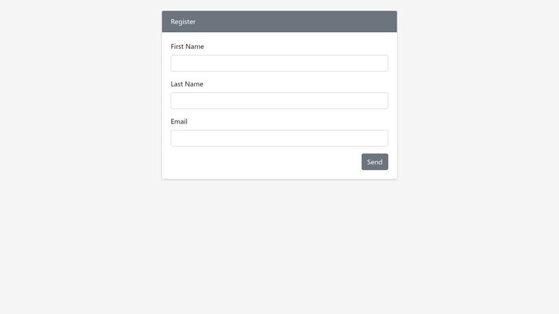 VueJs Register Form