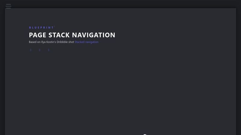 Codrops Page Stack Navigation