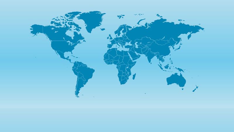 World Map hover effect