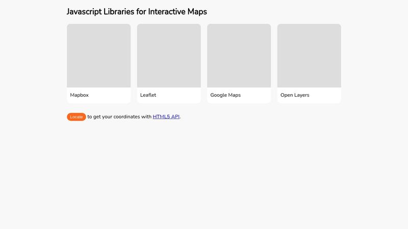 Javascript Libraries for Interactive Maps