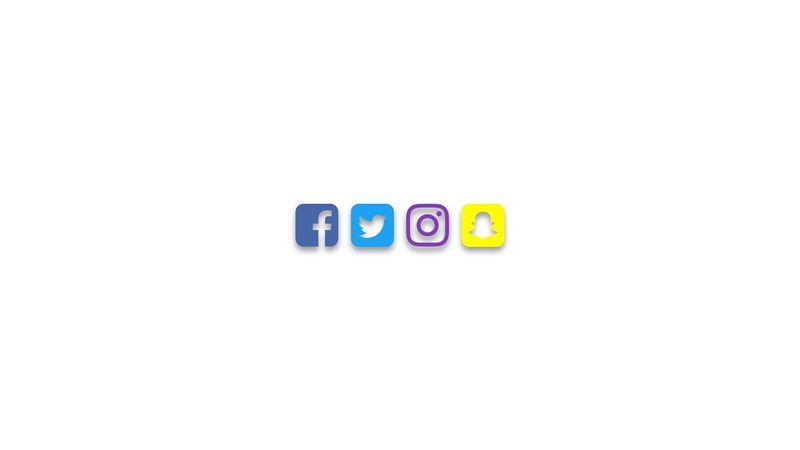 floating social media icons