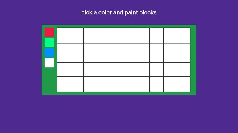 paint blocks with plain javascript