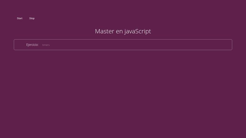 Master en JavaScript - timers