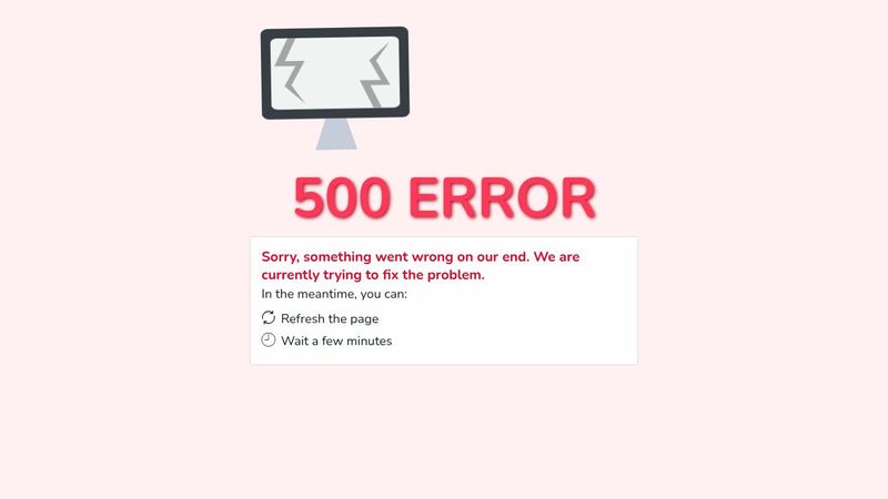 500 Error - Broken #CodePenChallenge
