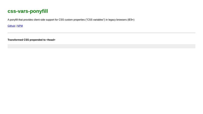 Demo: css-vars-ponyfill