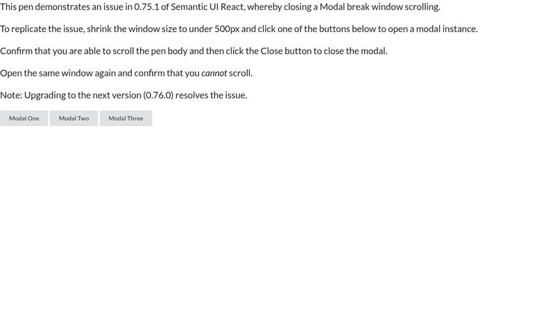 Semantic-UI-React Modal scroll