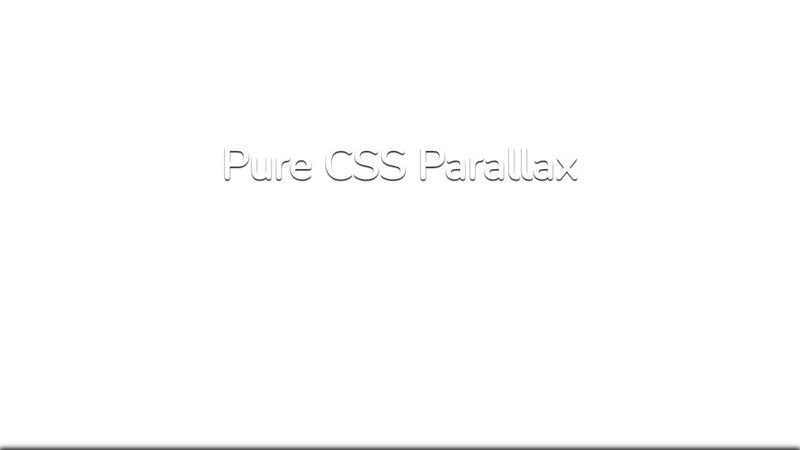 Pure CSS Parallax Scrolling