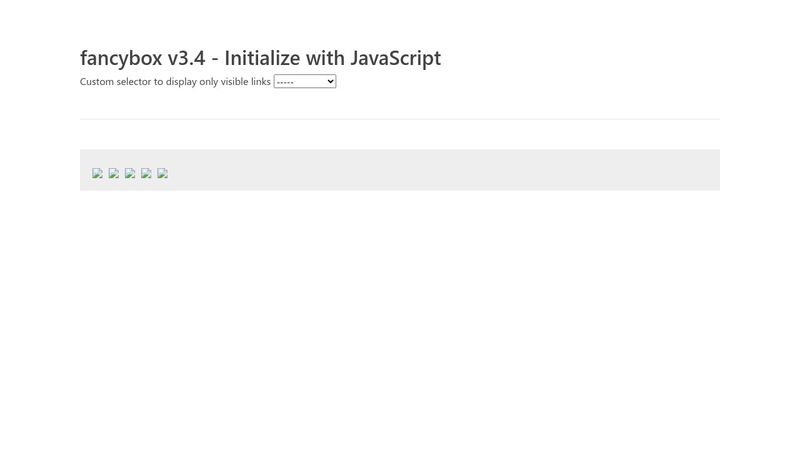 fancybox v3.4 - Initialize with JavaScript