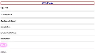 CSS Fonts mashg'uloti