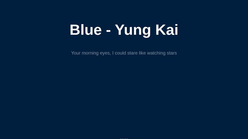Blue - Yung Kai