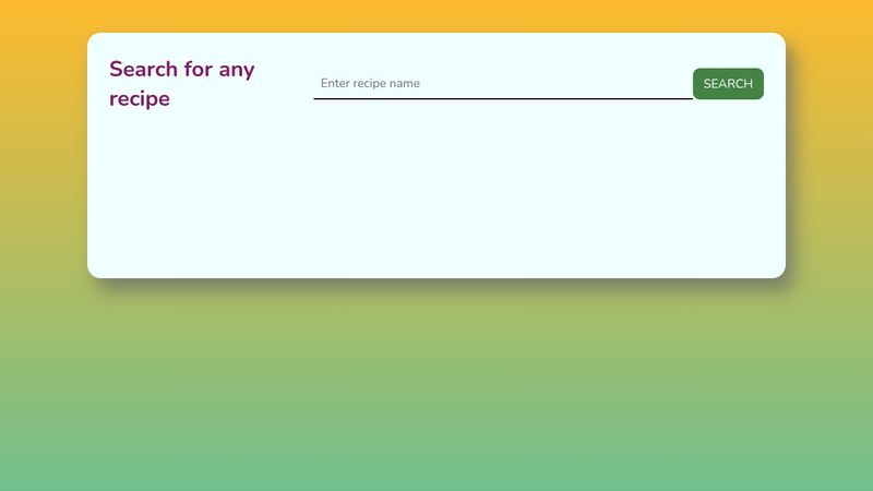 Meal DB - Recipe search -API project
