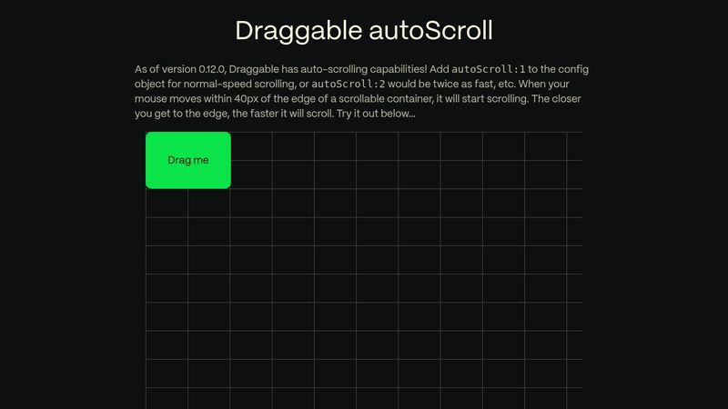 Draggable autoScroll