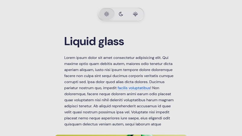 Liquid Glass Switcher. CSS