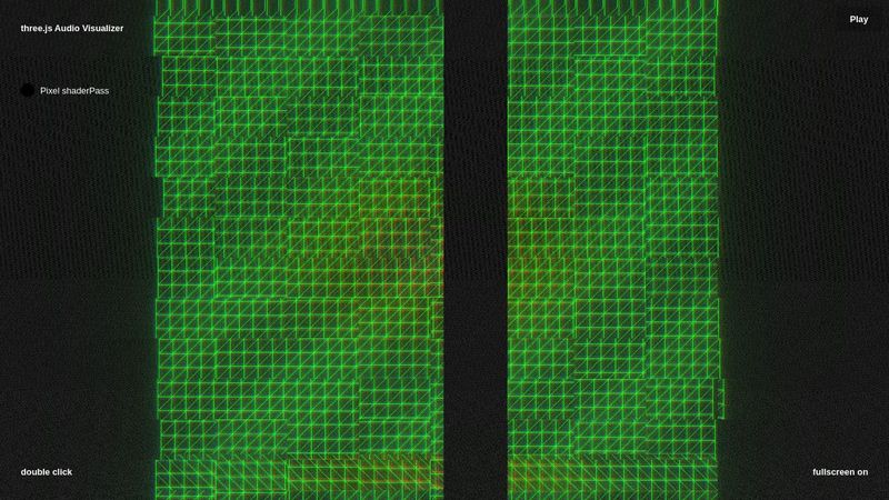 three.js + audio visualizer