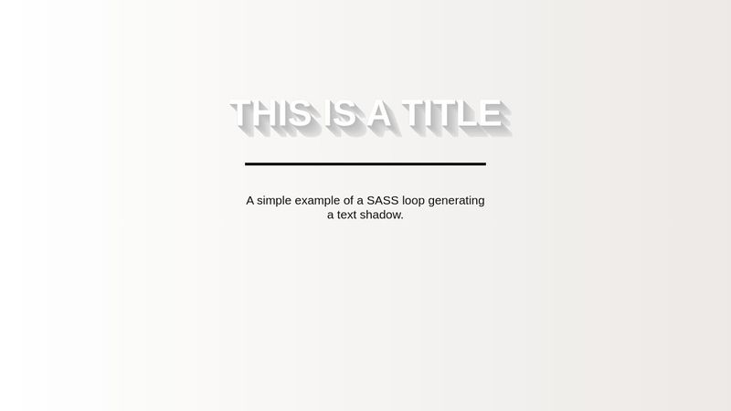 simple sass loop text shadow