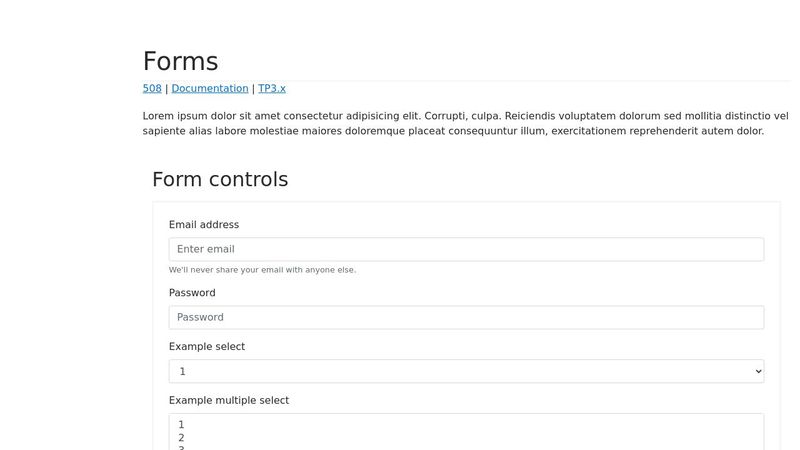 Bootstrap 4 Documentation: Forms