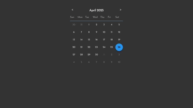 Dynamically generated calendar