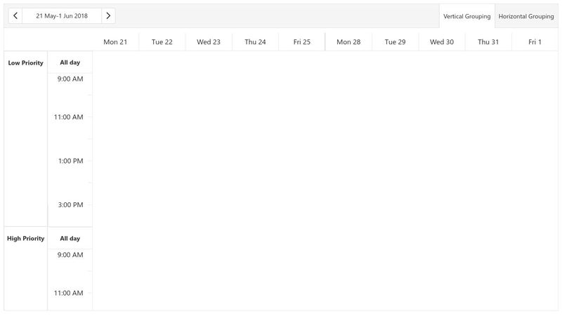Group Orientation - DevExtreme jQuery Scheduler