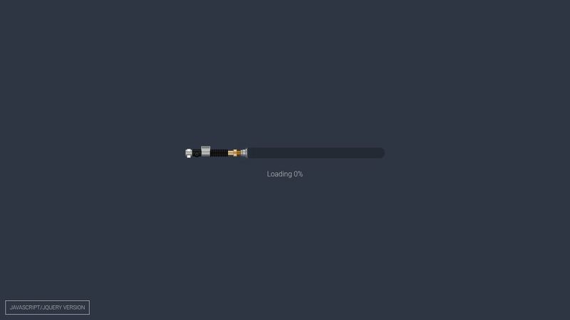 Lightsaber Progress Bar (HTML + CSS Version)
