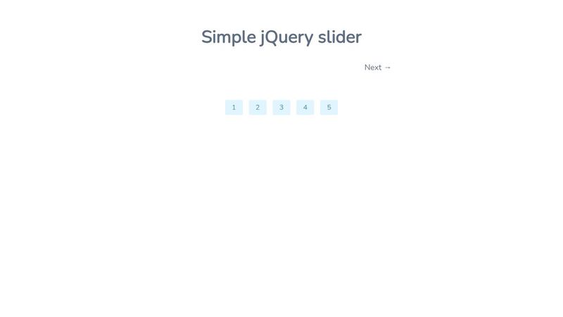 Simple jQuery slider