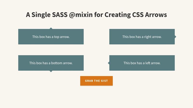 Single SASS @mixin for CSS Arrows