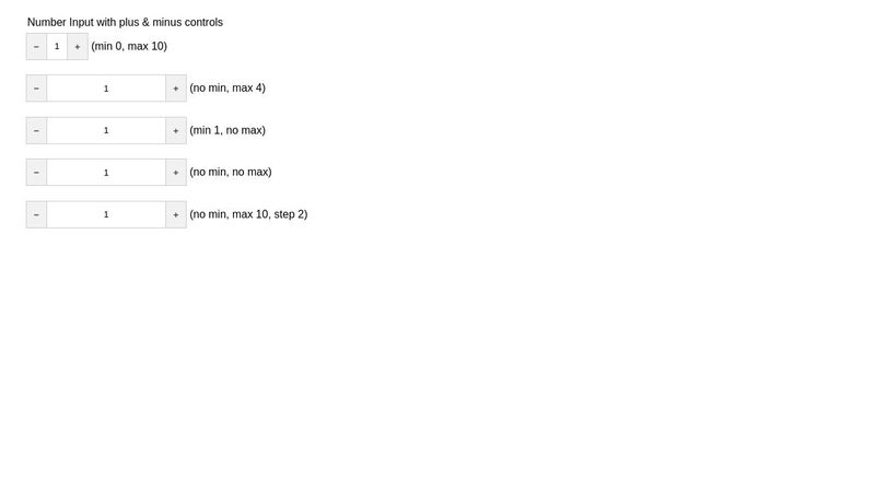 Number input with increments (jQuery)