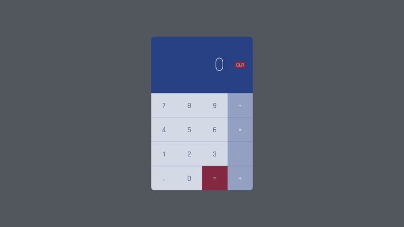JS Calculator - Table Design