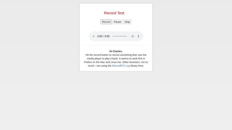 WebRTC Audio Recorder