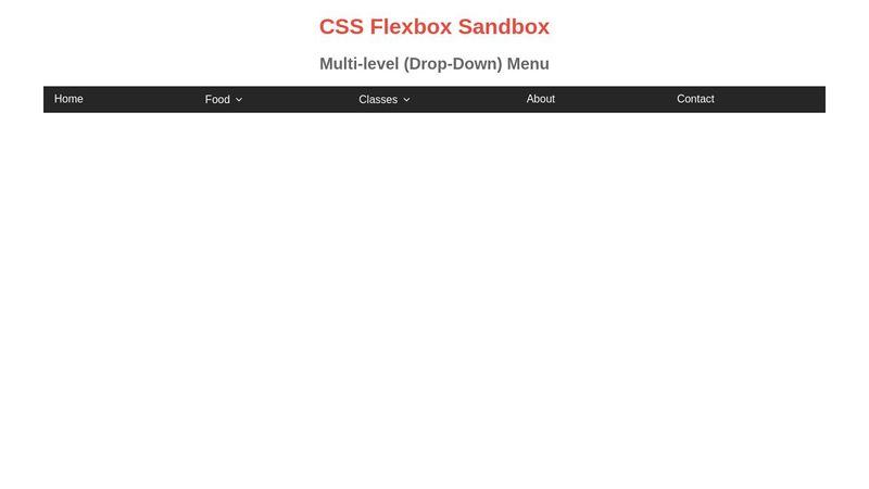 Flexbox - Drop-Down Nav Menu