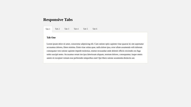 Responsive Tabs