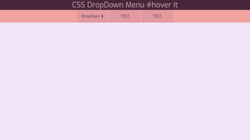 css dropdown menu