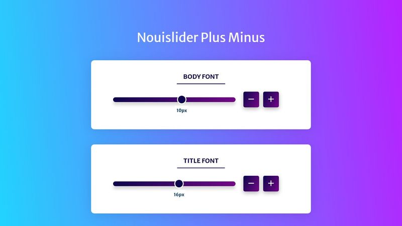 nouislider Plus Minus Demo