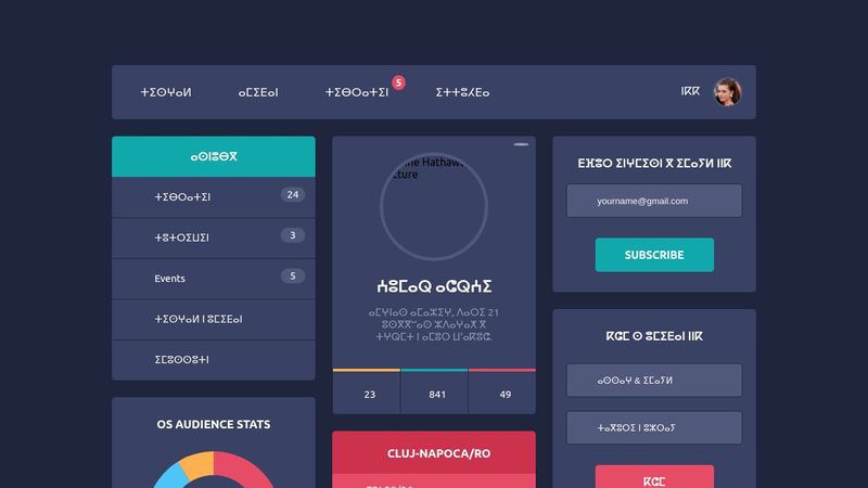 Freebie Interactive Flat Design UI / Only HTML5 & CSS3