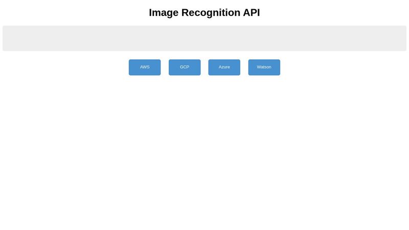 Image Recognition API call