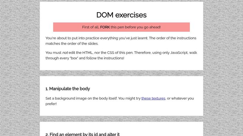 DOM - Exercise