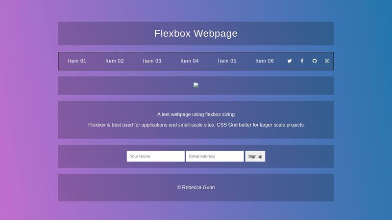 Flexbox Webpage