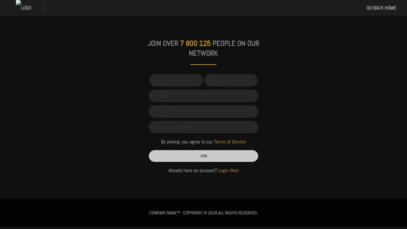 Pure CSS User Registration Form