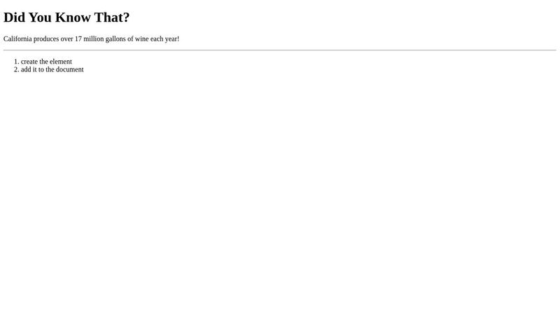 JavaScript - createElement / createTextNode / appendChild - Create ...