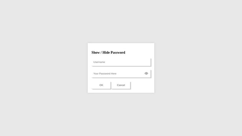 Show and Hide Password in JS