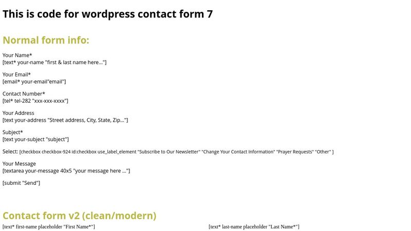 Contact form 7 html & css