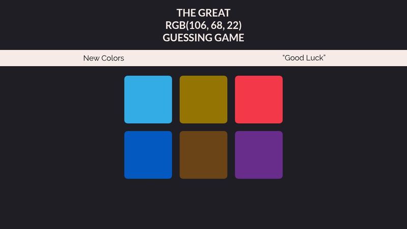 Color Guessing Game