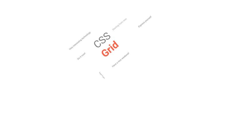 css grid (Angled text)
