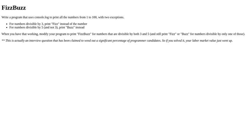 06 - FizzBuzz