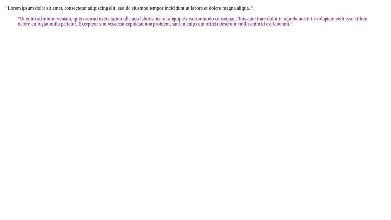 Q - CSS Quotes Property