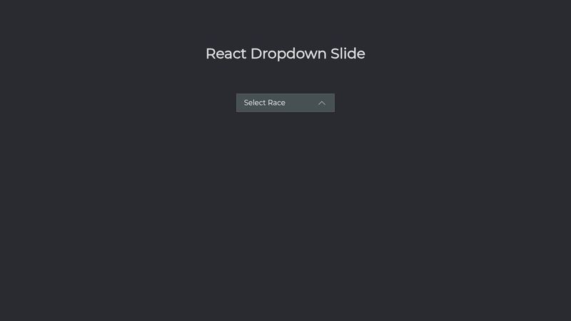 React Dropdown Slide