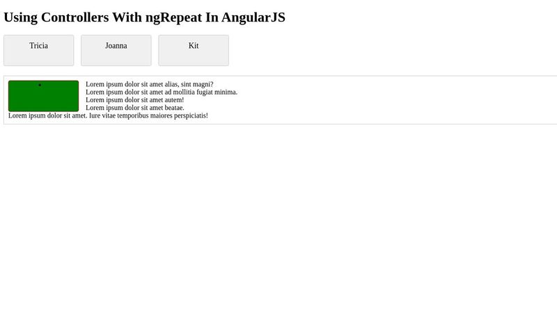 Using Controllers With ngRepeat In AngularJS