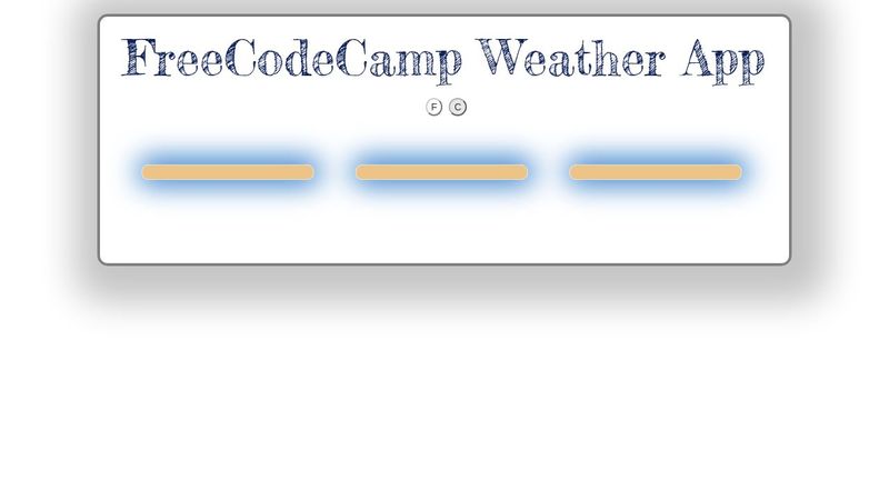 FreeCodeCamp Weather App