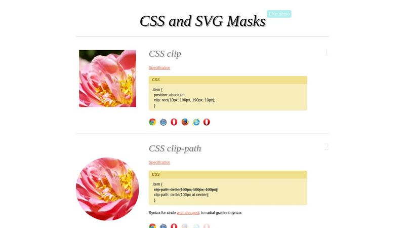 CSS and SVG Masks